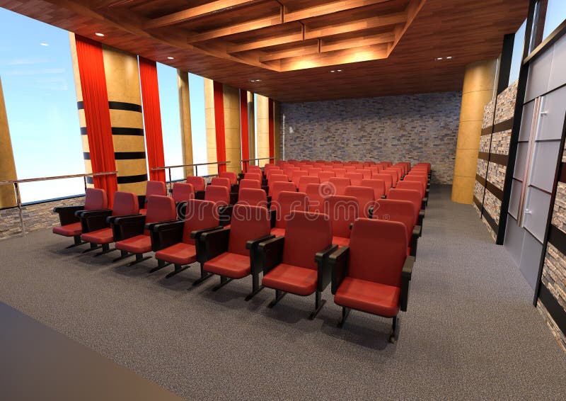 3D Rendering Presentation Room Stock Illustration - Illustration of ...