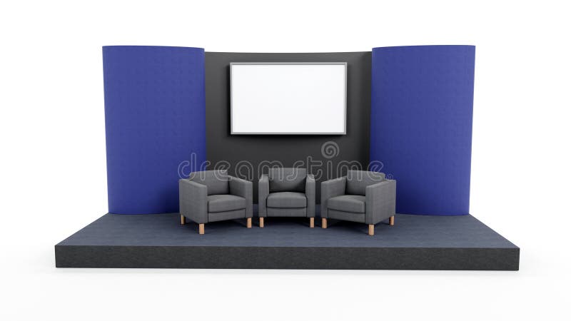 3D Rendering of LED Screen with Truss Construction and Sound System ...