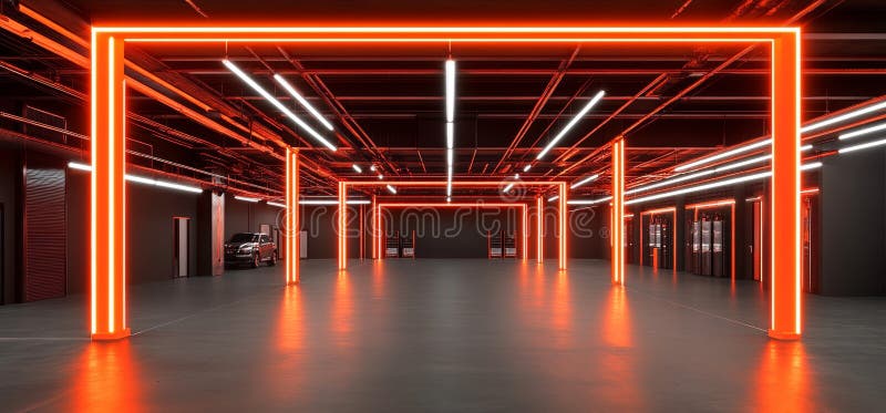 This 3D Rendering Presents a Realistic Depiction of an Underground Car ...