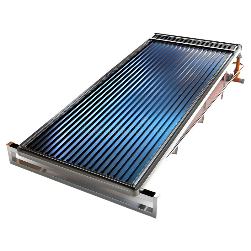 3D Rendering of a Pressurized Heat Pipe Solar Panel on Transparent ...