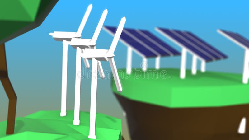 3d Rendering of the Production of Energy from the Sun As Ecological ...