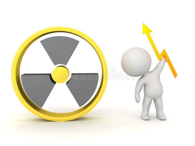 3D Rendering Promoting Nuclear Energy Stock Illustration - Illustration ...