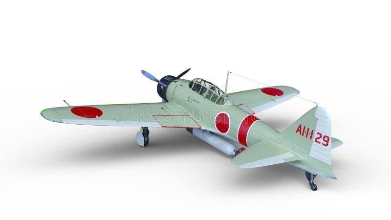 3D Rendering of the Propeller-driven Plane Stock Illustration ...