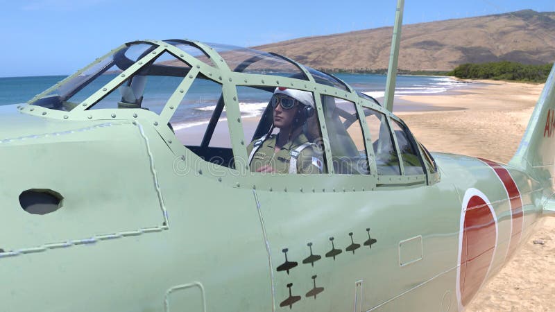 3D Rendering of the Propeller-driven Plane Stock Illustration ...