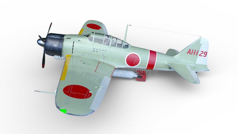 3D Rendering of the Propeller-driven Plane Stock Illustration ...