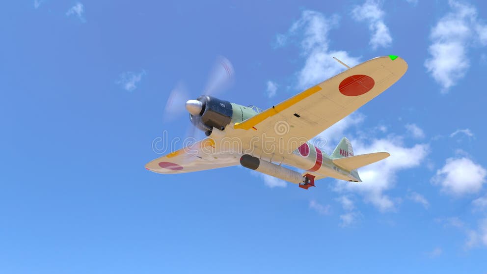 3D Rendering of the Propeller-driven Plane Stock Illustration ...