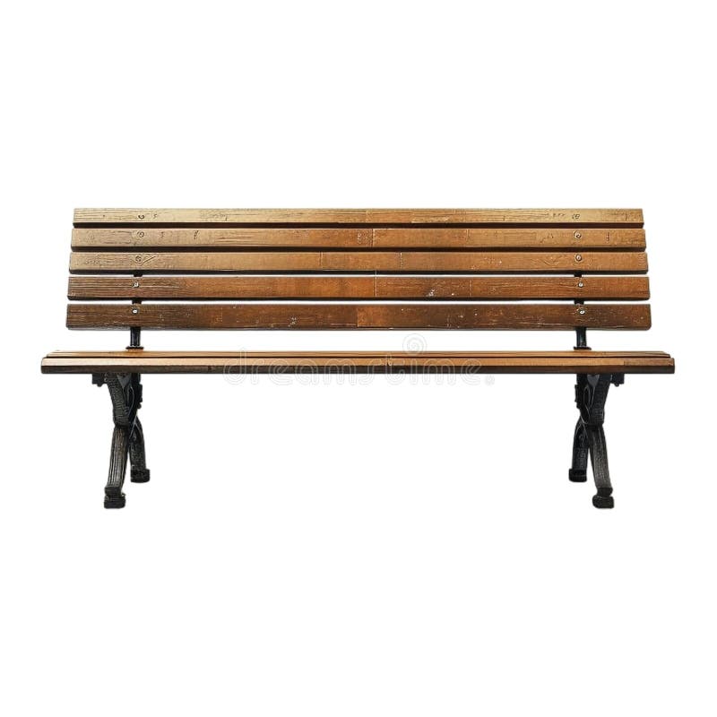 3D Rendering of a Public Park Bench on Transparent Background - Ai ...
