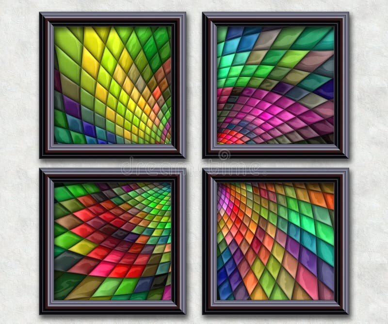 3D Rendering Puff Pixels Artwork Gallery Stock Illustration ...