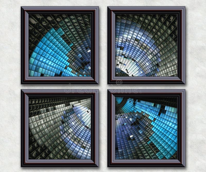 3D Rendering Puff Pixels Artwork Gallery Stock Illustration ...