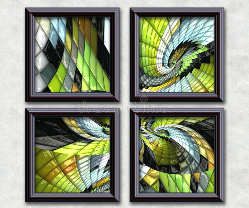 3D Rendering Puff Pixels Artwork Gallery Stock Illustration ...