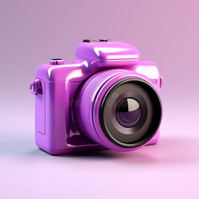 Artificially Generated Purple Camera Stock Illustration - Illustration ...