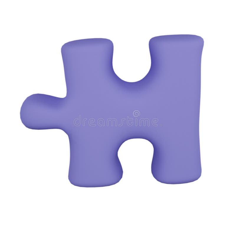 Purple Puzzle with a Flat Look Design Stock Illustration - Illustration ...