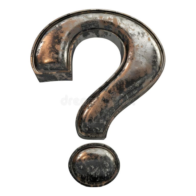 3D Rendering of a Question Mark Sign on Transparent Background - Ai ...
