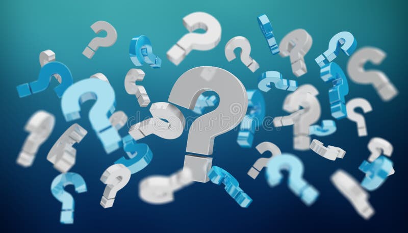 3D Rendering Question Marks Stock Illustration - Illustration of challenge, learn: 91860614