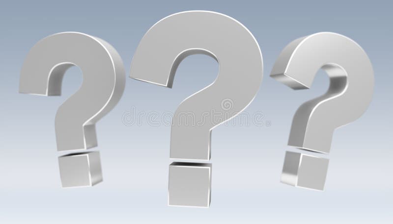 3D Rendering Question Marks Stock Illustration - Illustration of ...