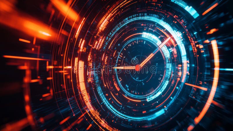 A 3D Rendering of a Quick, Fast, Speed Time Icon, Representing a ...