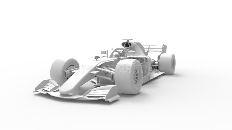 3D Rendering of a Race Car Aerodynamic High Speed Vehicle Model Stock ...