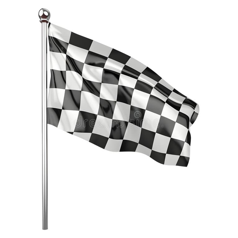 3D Rendering of a Race Winning Flag on Transparent Background - Ai ...