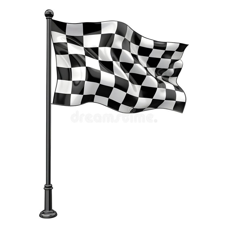 3D Rendering of a Race Winning Flag on Transparent Background - Ai ...