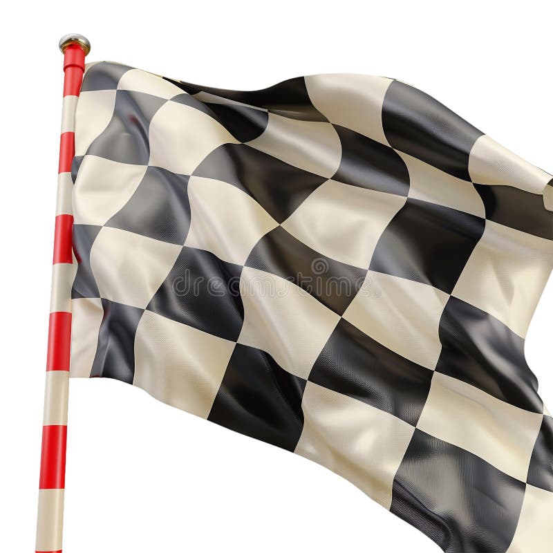 3D Rendering of a Race Winning Flag on Transparent Background - Ai ...