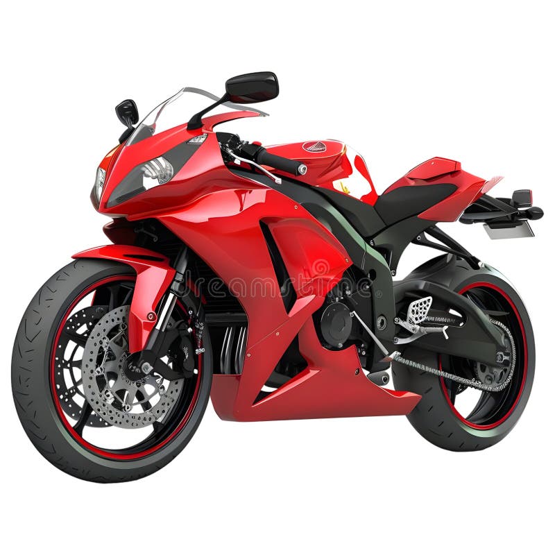 3D Rendering of a Racing Bike on Transparent Background - Ai Generated ...