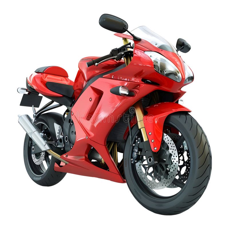 3D Rendering of a Racing Bike on Transparent Background - Ai Generated ...