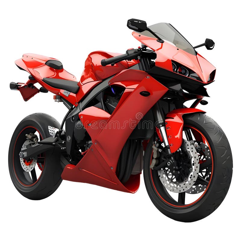 3D Rendering of a Racing Bike on Transparent Background - Ai Generated ...