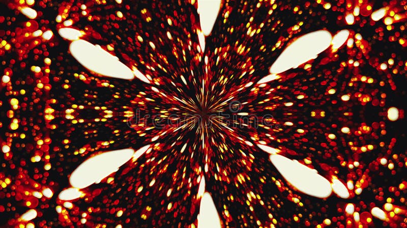 3D Rendering Radiation from the Center of Golden Particles on a Black ...