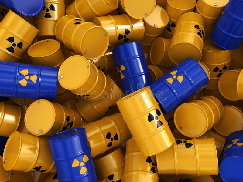 3D Rendering Radioactive Barrels Stock Illustration - Illustration of ...