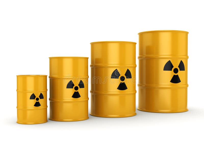 3D Rendering Radioactive Barrels Stock Illustration - Illustration of ...