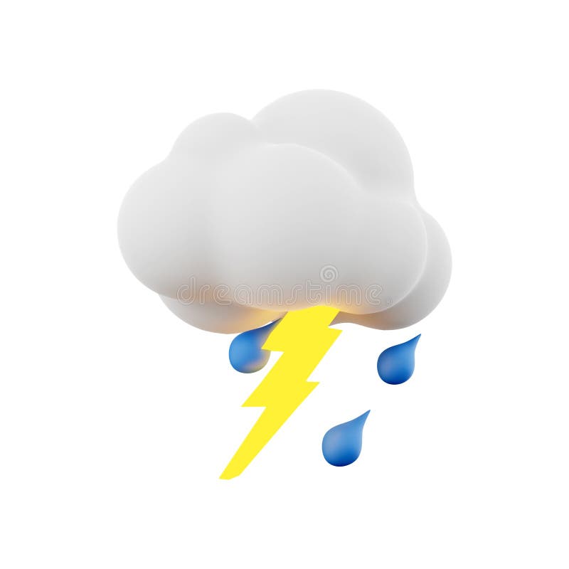 3d Cartoon Thunderstorm Stock Illustrations – 520 3d Cartoon ...