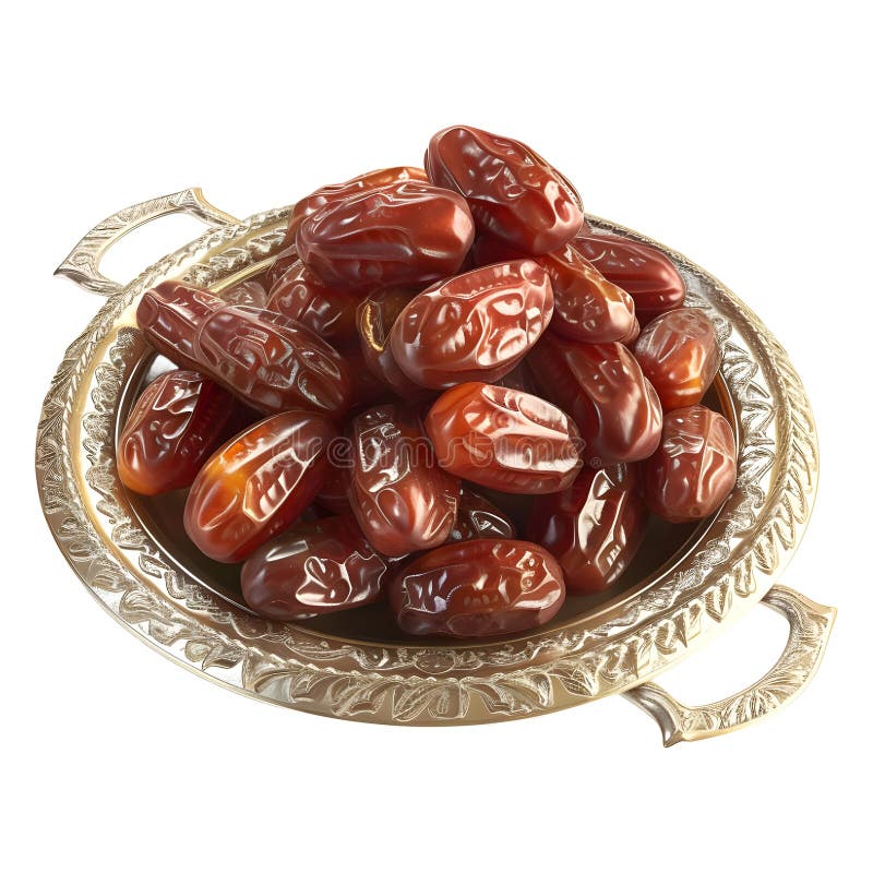 3D Rendering of a Ramadan Tasty Dates on Transparent Background - Ai ...