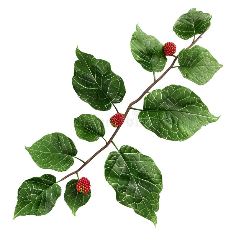 3D Rendering of a Raspberry with Leaf on Transparent Background - Ai Generated Stock ...