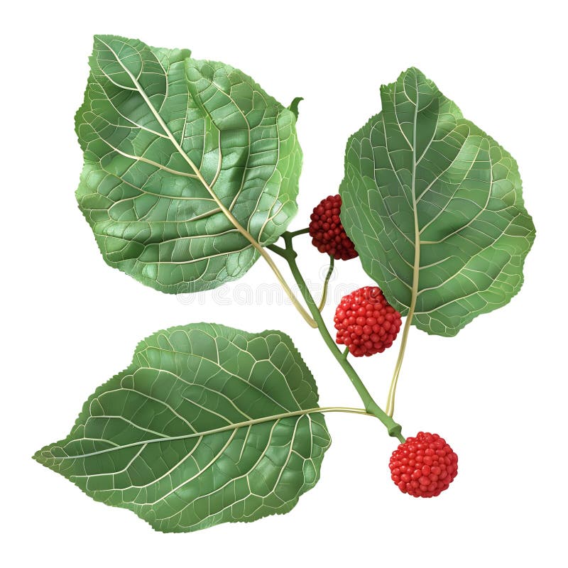 3D Rendering of a Raspberry with Leaf on Transparent Background - Ai ...