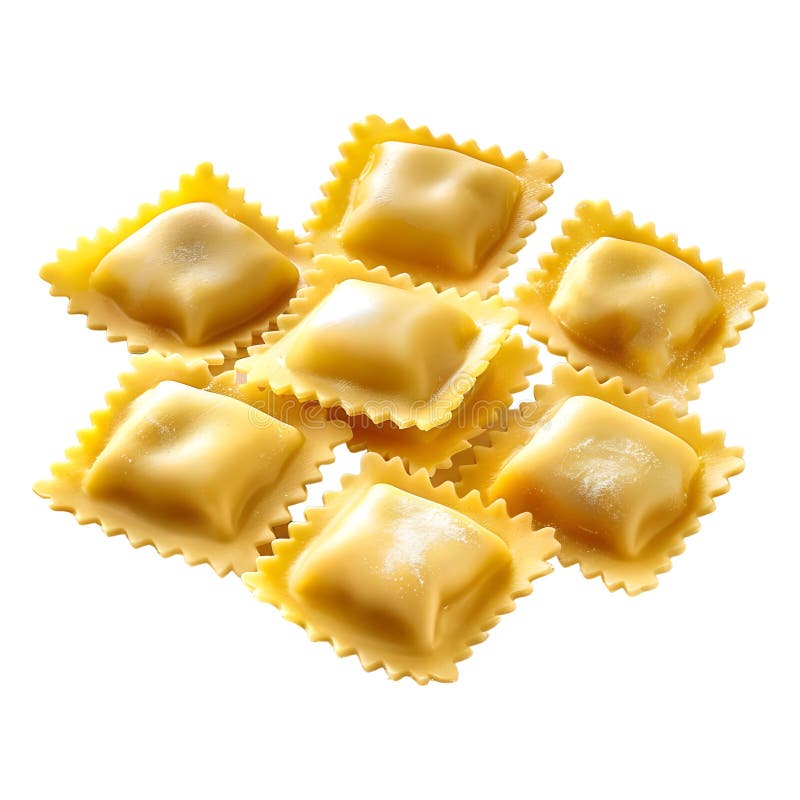 3D Rendering of a Ravioli Pasta Transparent Background - Ai Generated ...