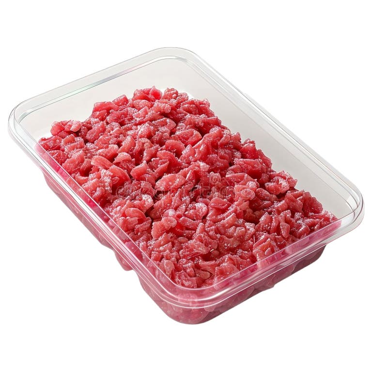 3D Rendering of a Raw Beef Grind Meat on Transparent Background - Ai ...