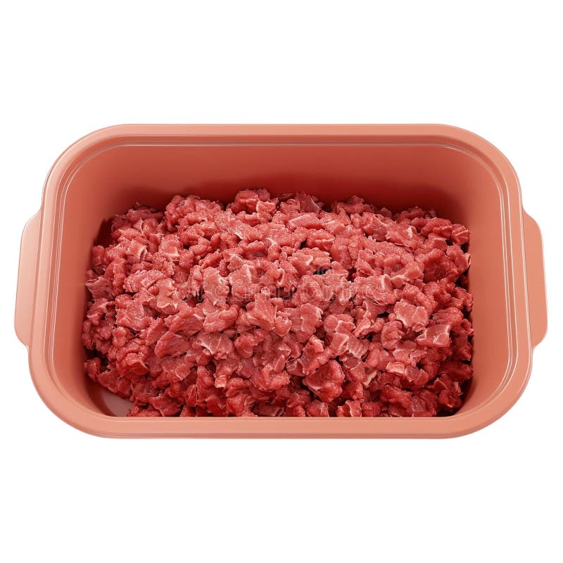 3D Rendering of a Raw Beef Grind Meat on Transparent Background - Ai ...
