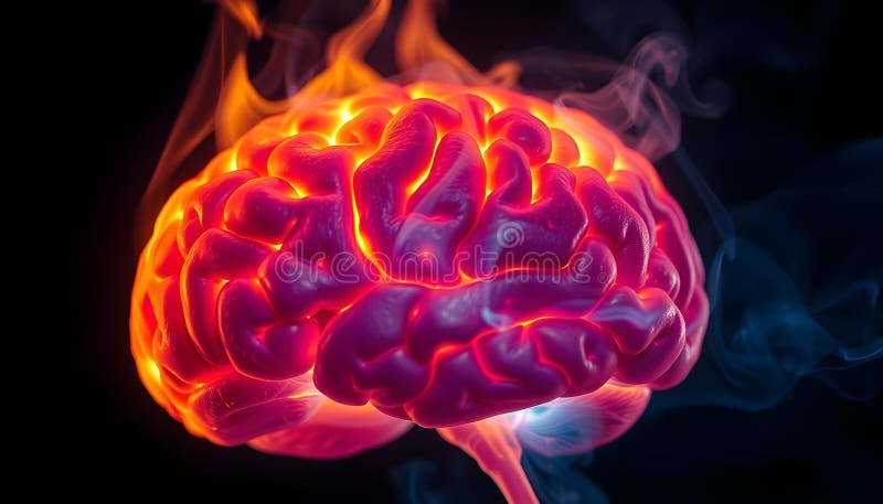 Burning Realistic Brain Stock Illustrations – 44 Burning Realistic ...