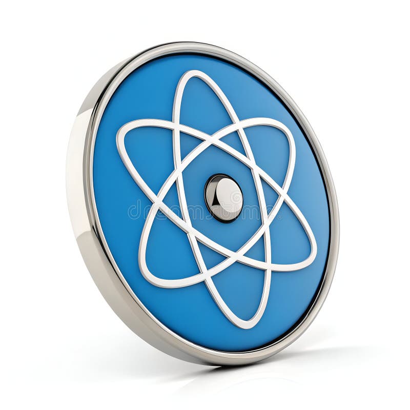 Mix Icon for React, Chemistry and Circle Stock Vector - Illustration of ...