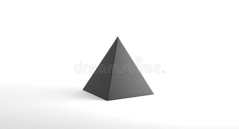 Realistic Looking Geometric Pyramid Object Stock Illustration ...
