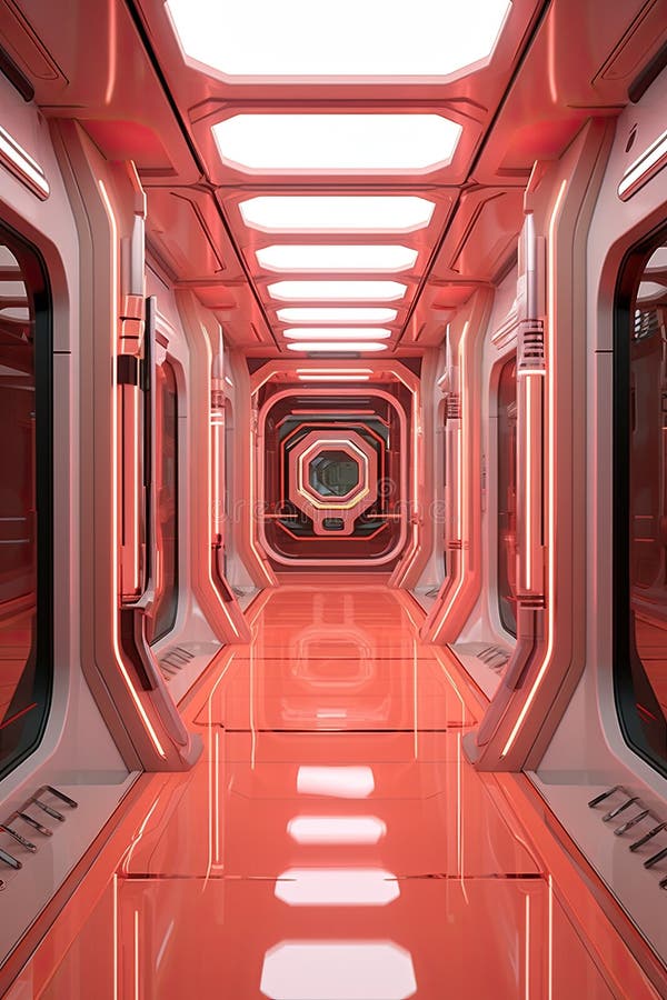 The Inside of the Futuristic Interior of the Spaceship of the Future ...
