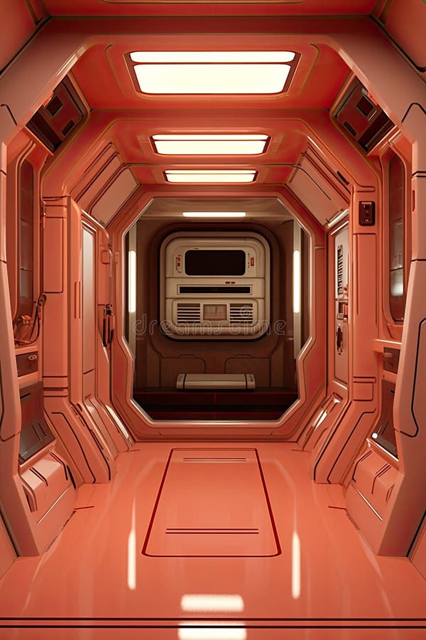 The Inside of the Futuristic Interior of the Spaceship of the Future ...
