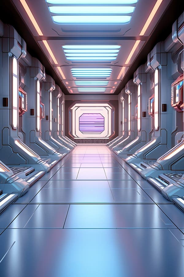 The Inside of the Futuristic Interior of the Spaceship of the Future ...