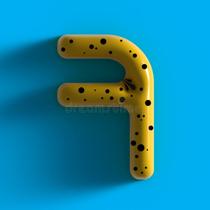 3D Rendering of a Realistic Yellow Plastic Number 7 Stock Vector ...