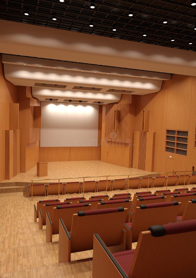 3D Rendering Recital Hall stock illustration. Illustration of ...