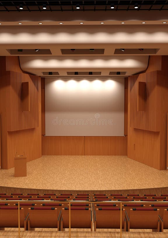 3D Rendering Recital Hall stock illustration. Illustration of theater ...