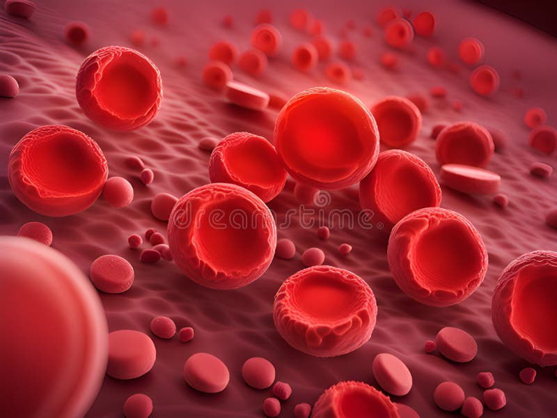3d Rendering of a Red Blood Cells, Ai Generated Stock Illustration ...