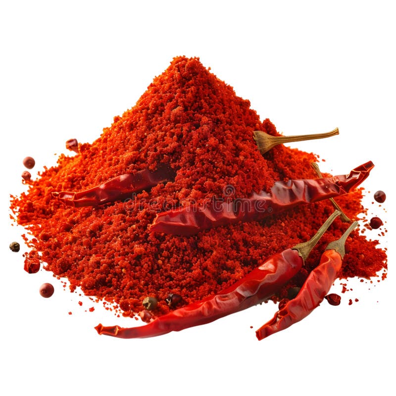 3D Rendering of a Red Chili Powder on Transparent Background - Ai ...
