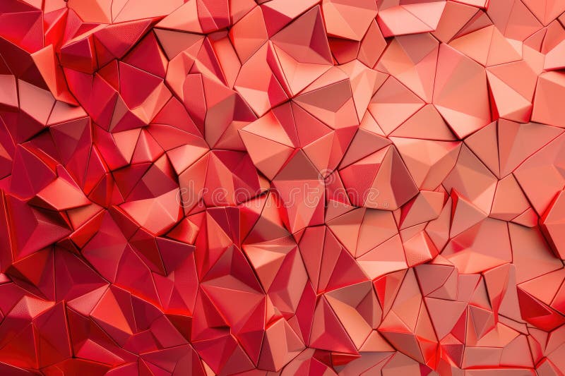 A 3D Rendering of a Red Crystal Structure. AIG51A Stock Illustration ...