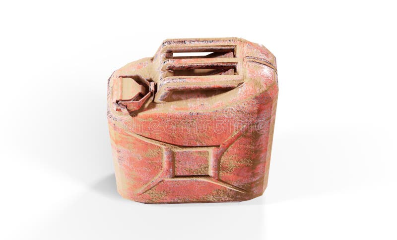 3D Rendering of a Red Jerry Can Isolated Stock Illustration ...